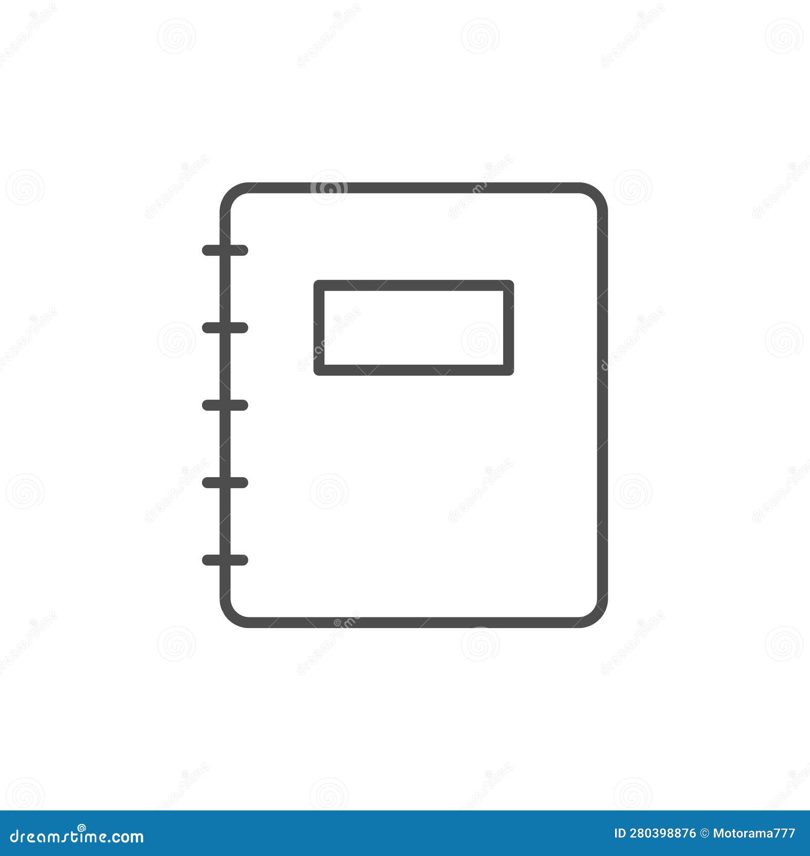 Spiral Notebook Line Outline Icon Stock Vector - Illustration of paper ...