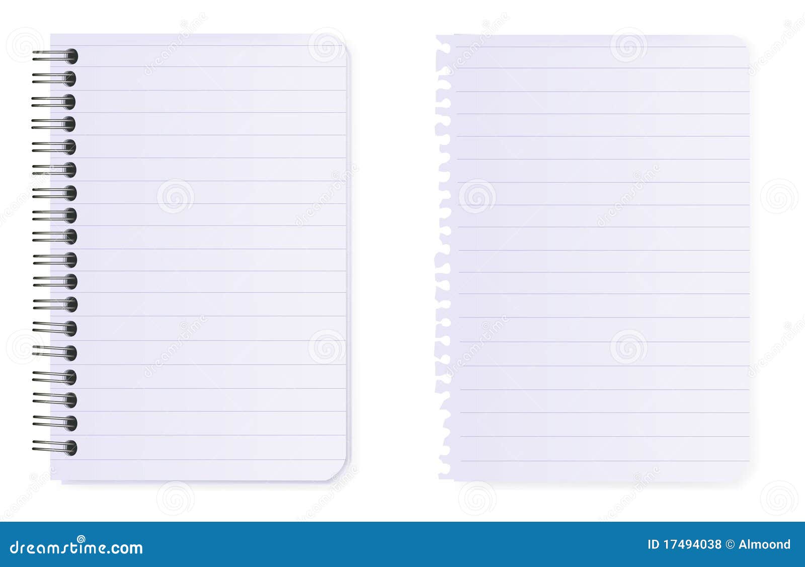 Spiral Notebook and Note Paper. Vector. Stock Vector - Illustration of ... Spiral Notebook and Note Paper. Vector. Stock Vector - Illustration of ...