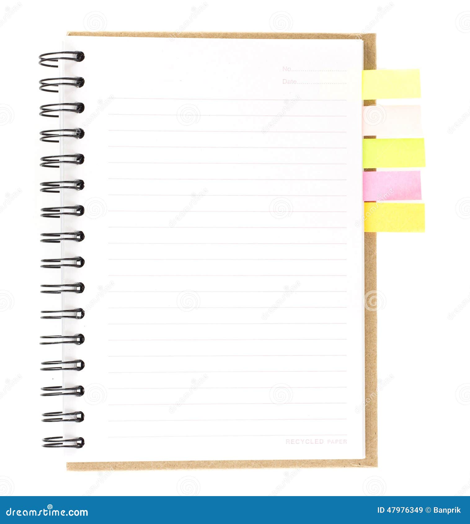 Spiral Notebook Open on White with Colorful Note Paper Stock Image ... Spiral Notebook Open on White with Colorful Note Paper Stock Image ...