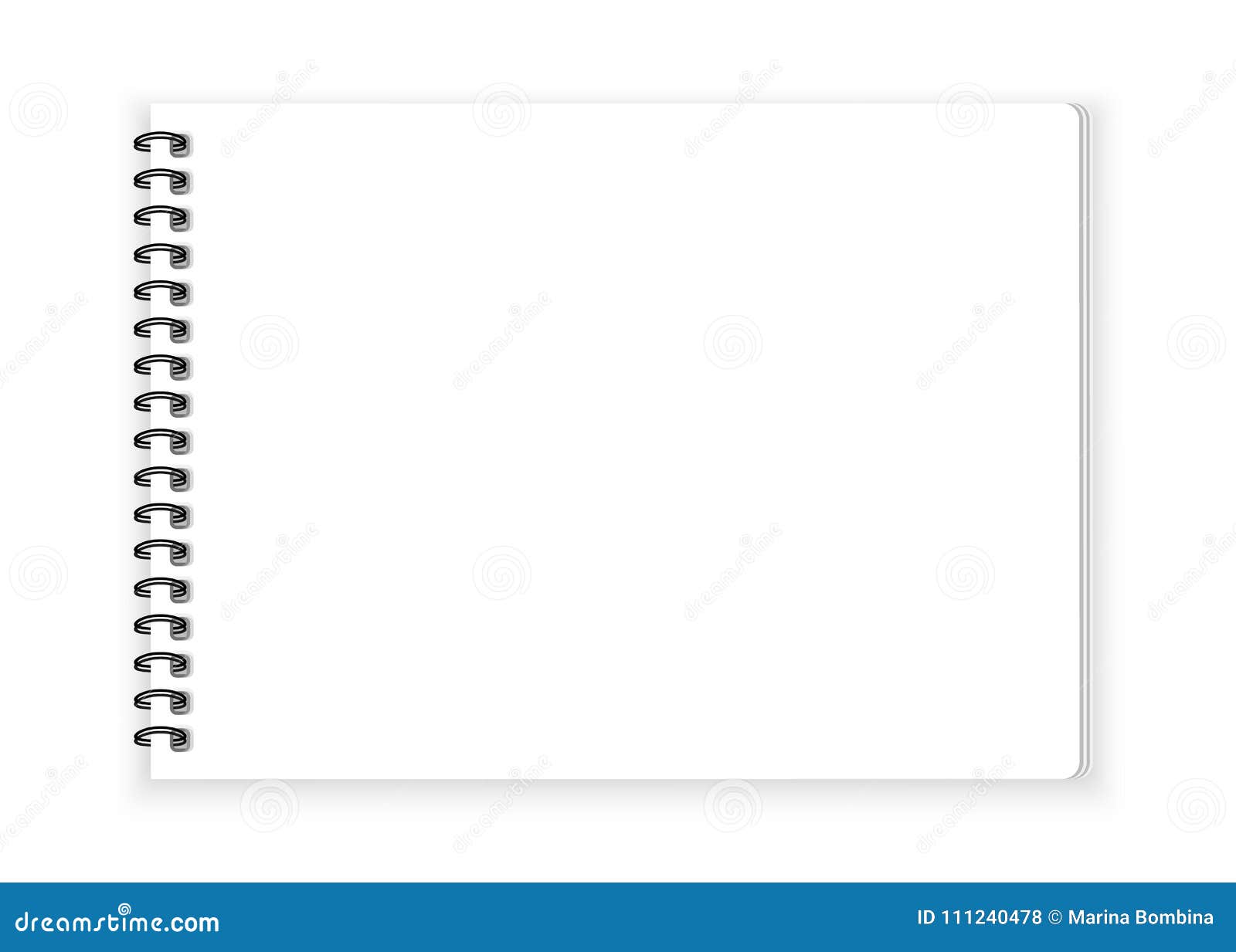Spiral Notebook Paper on White Background Vector Stock Vector ... Spiral Notebook Paper on White Background Vector Stock Vector ...