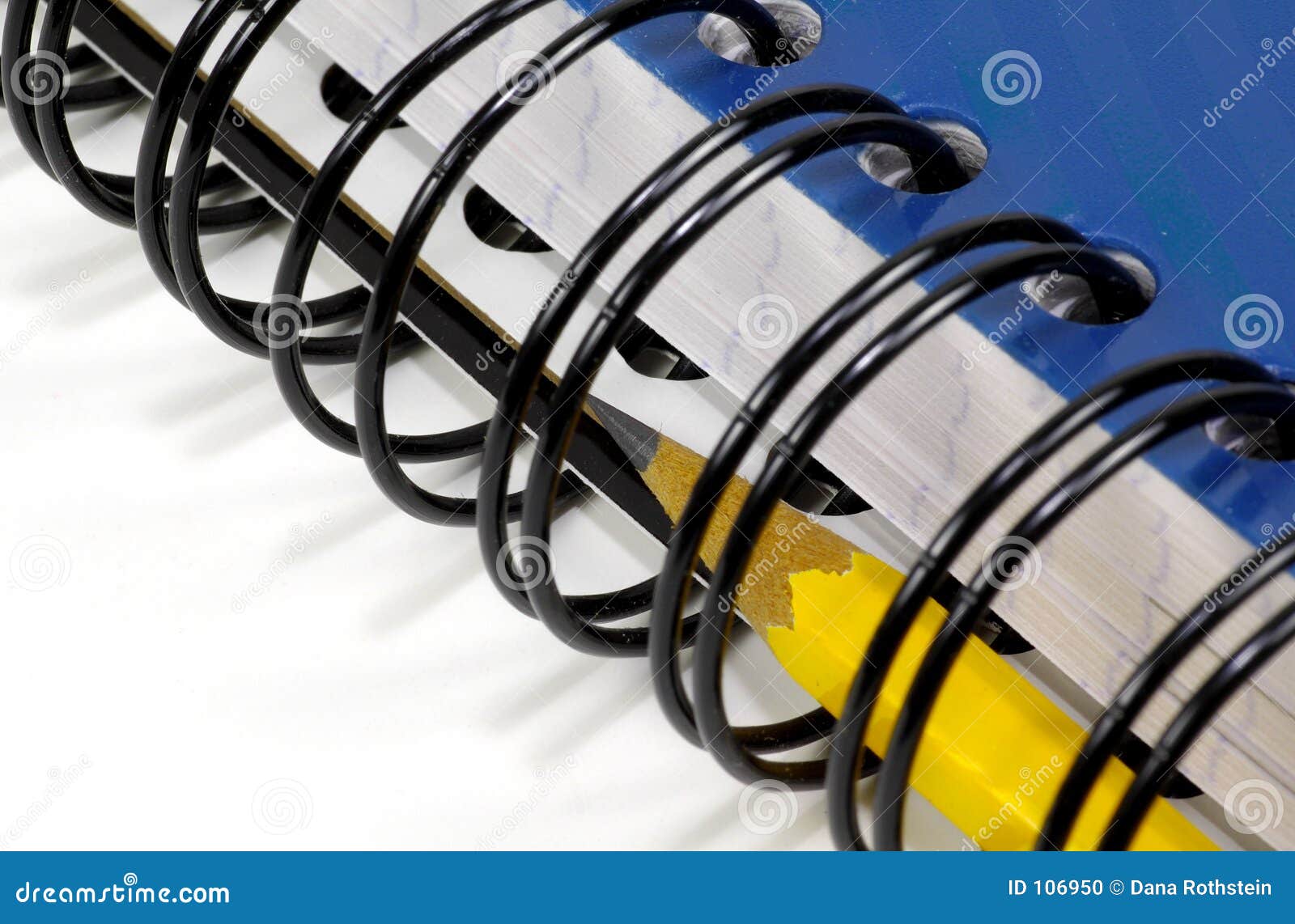 Spiral Notebook and Pencil stock photo. Image of school - 106950