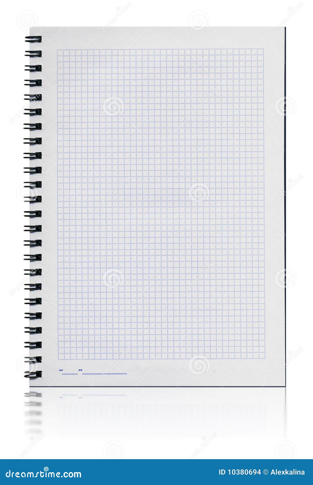Spiral Notebook with Reflection Stock Photo - Image of communication ...