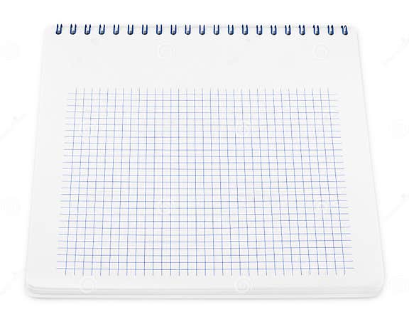 Spiral Notebook with Squared Paper Sheets Stock Image - Image of ...