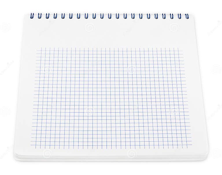 Spiral Notebook with Squared Paper Sheets Stock Image - Image of ...