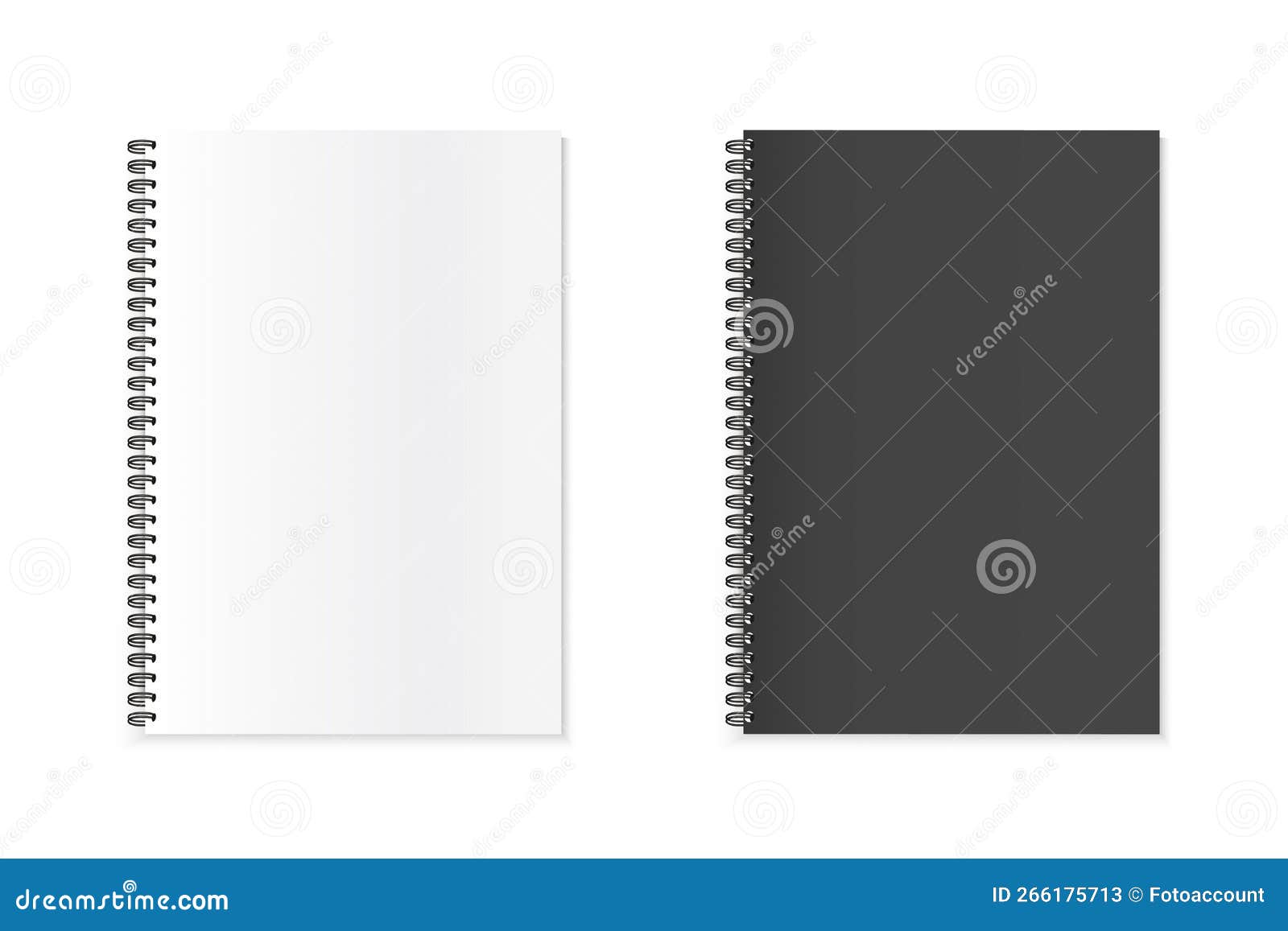 Spiral Notebook Templates - Vector Mock Up Illustrations with Copy ...