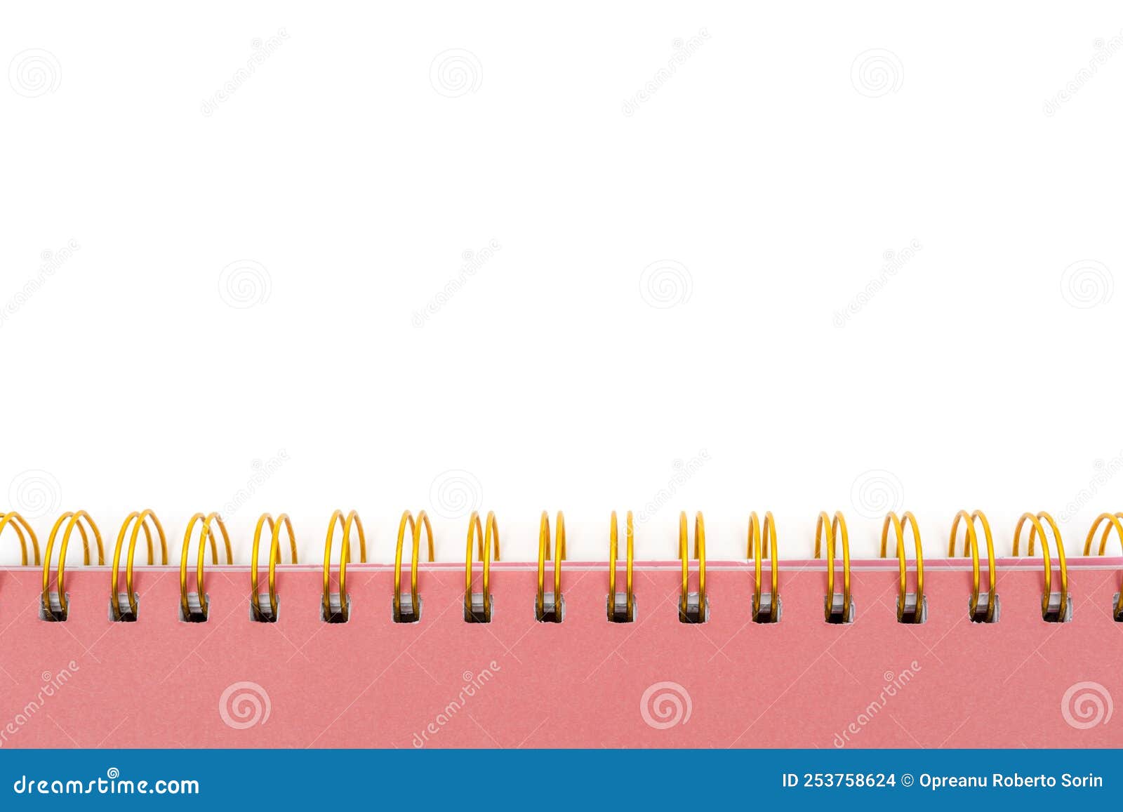 Spiral Notebook on White Background Stock Photo - Image of memo ...