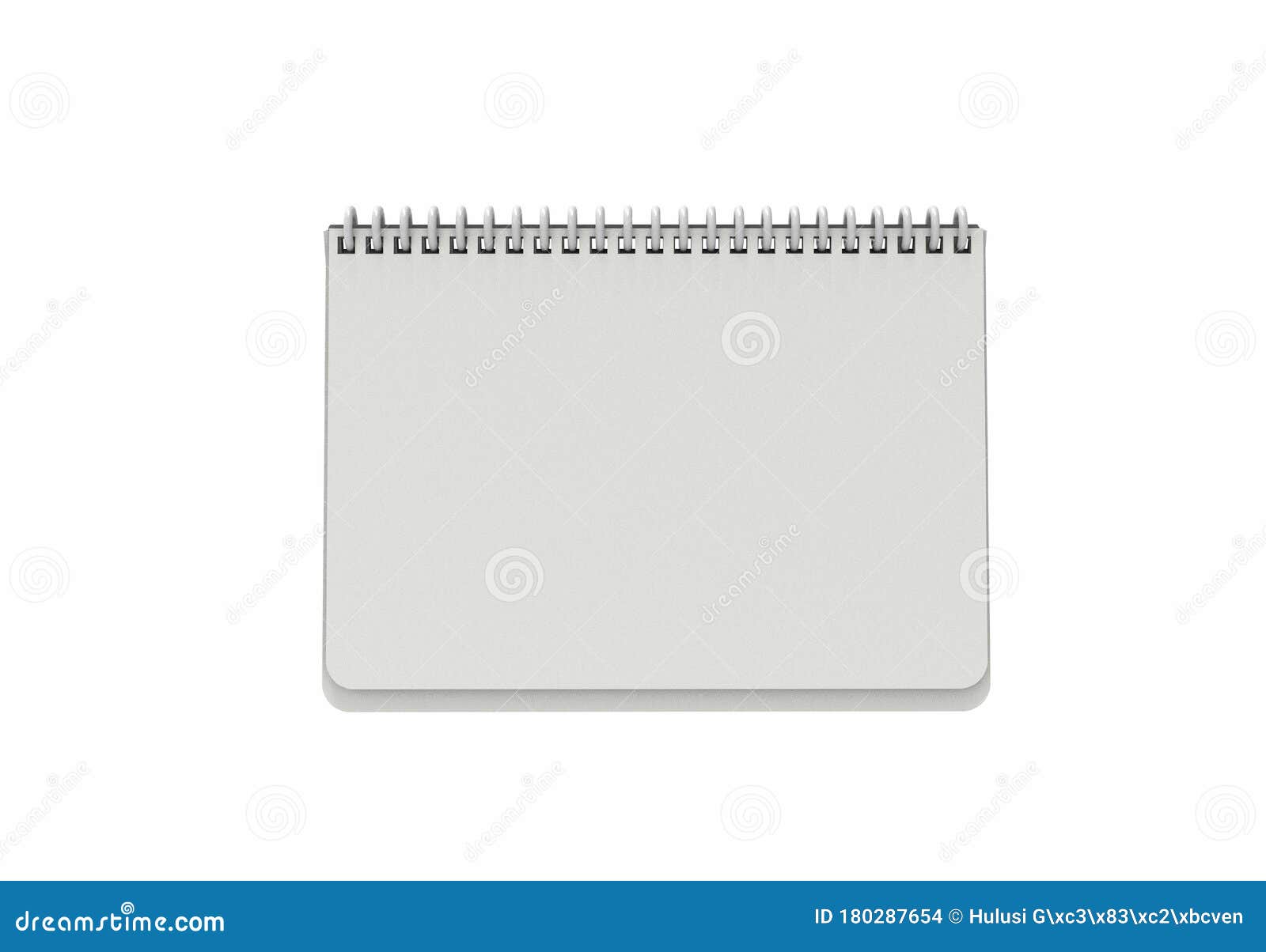 Notepad Or Calendar 3D Icon Template. Blank Notepad With White Sheet ...