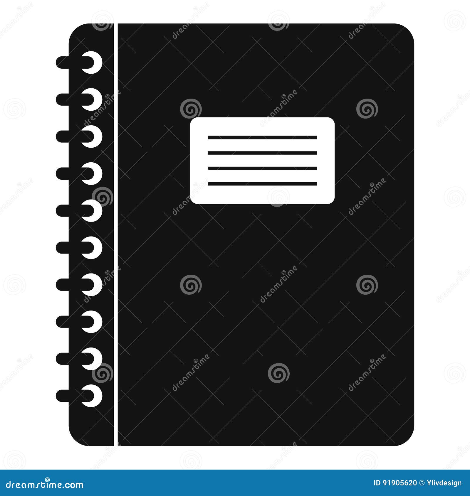 Spiral notepad icon simple stock vector. Illustration of cover - 91905620