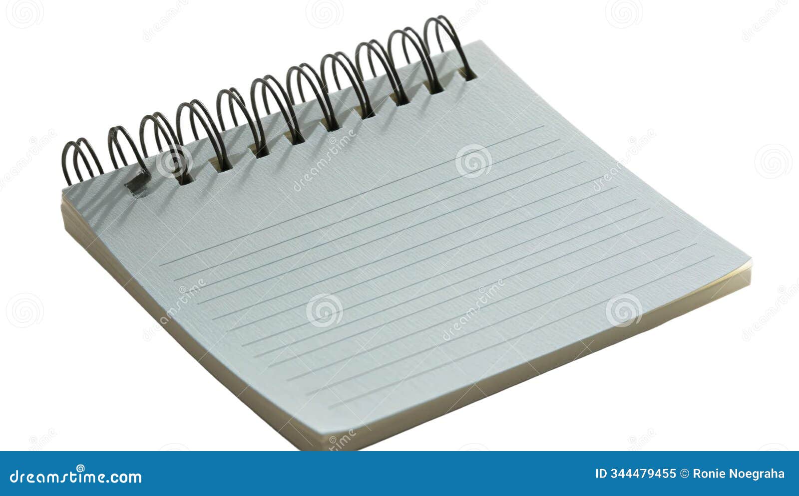 Spiral Notepad with Lined Pages Isolated Against a White Background ...