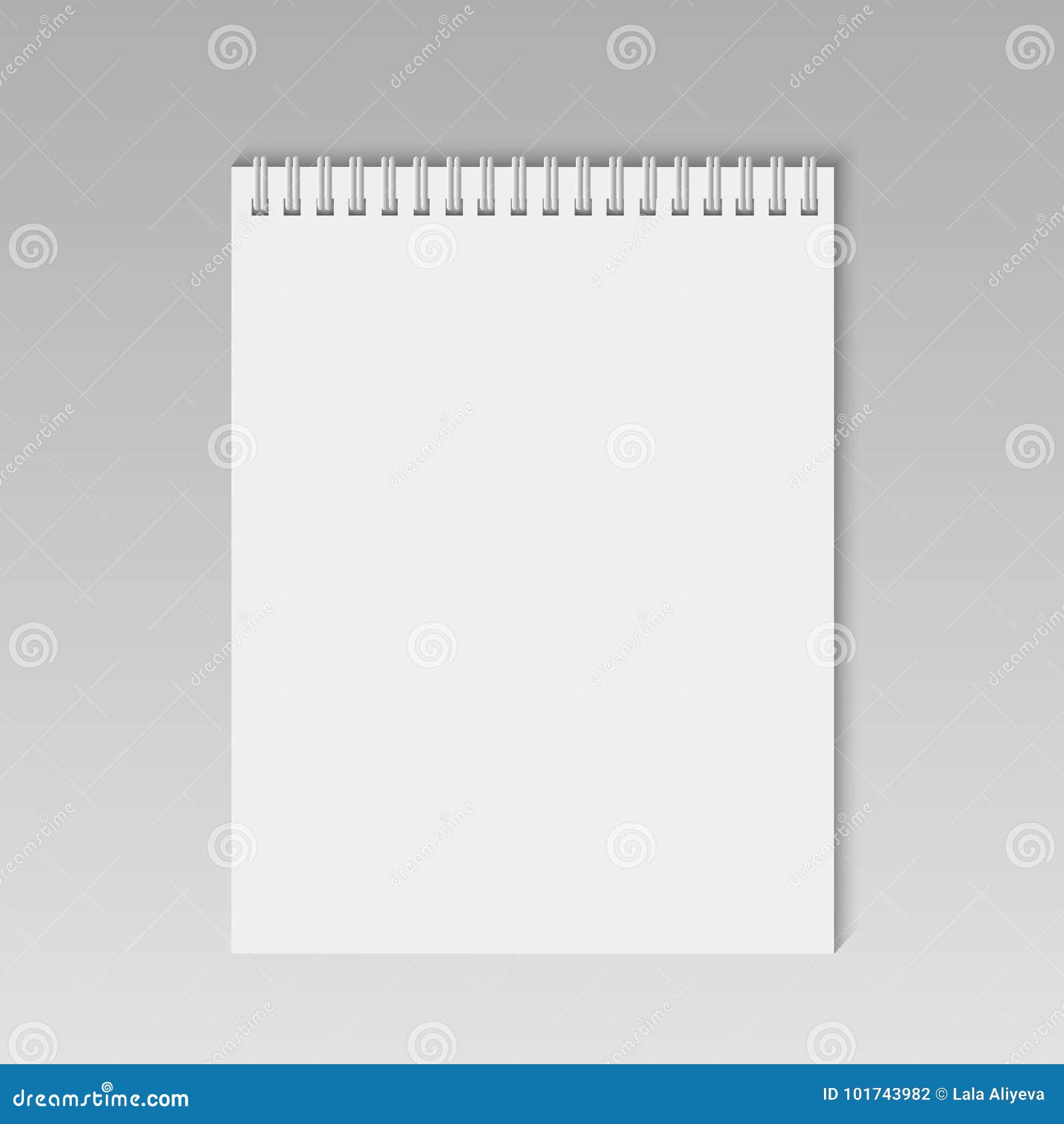 Spiral Notepad with Lines. Vector Stock Illustration - Illustration of ...
