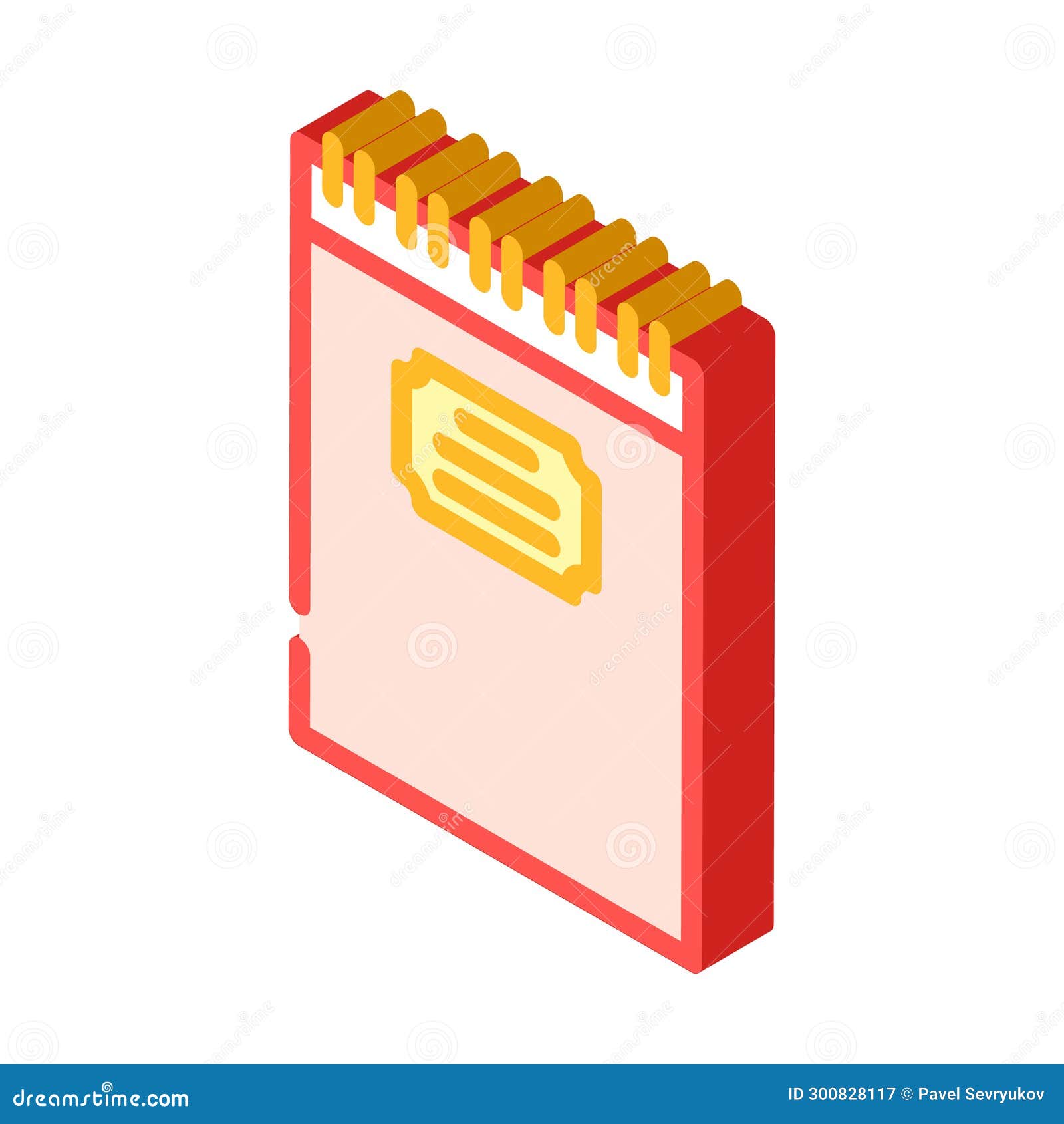 Spiral Notepad List Isometric Icon Vector Illustration Stock Vector ...