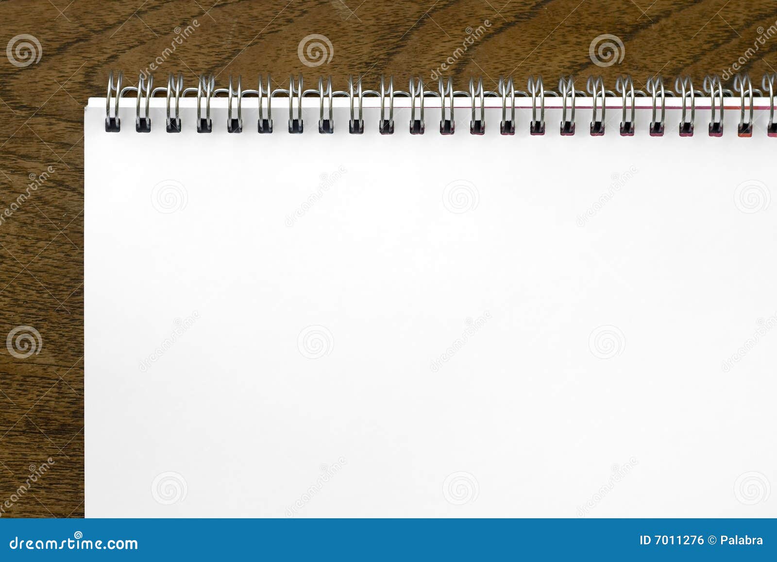 Spiral Notepad on Wooden Desk Stock Photo - Image of notes, empty: 7011276