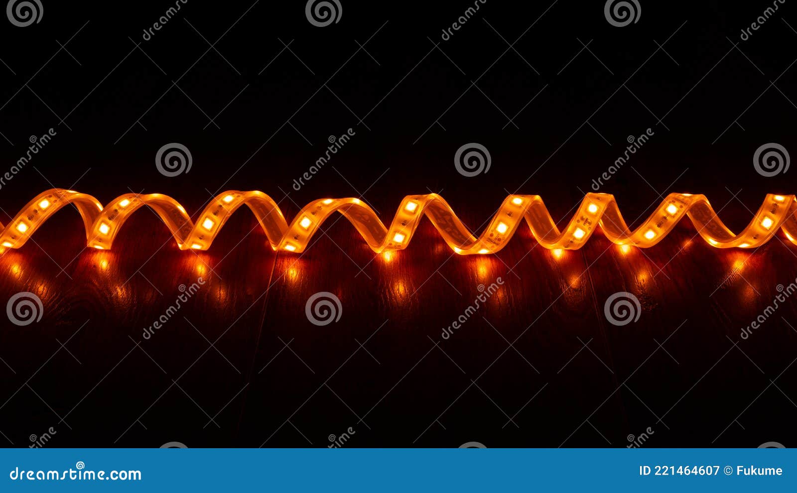Spiral Orange Led Strip Lighting Royalty-Free Stock Photography ...