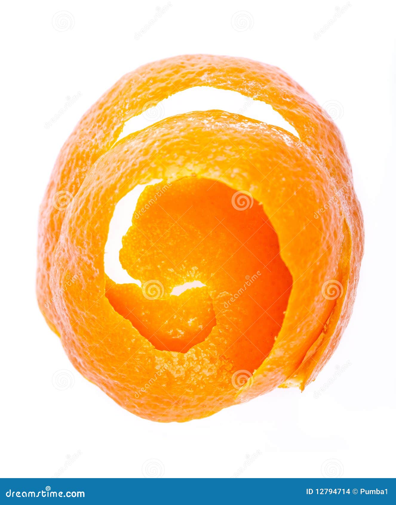 Spiral orange peel stock photo. Image of diet, close - 12794714
