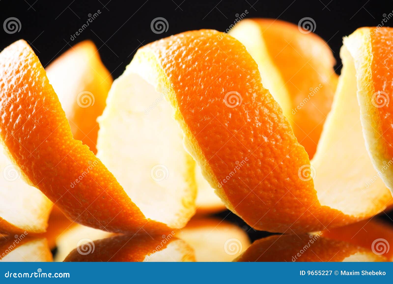 Spiral orange peel stock image. Image of coil, ingredient - 9655227