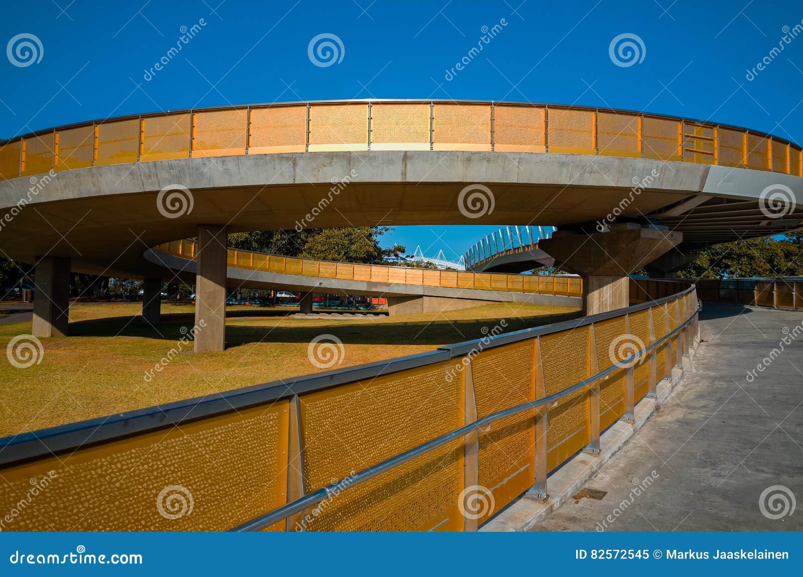 Spiral Overpass Footbridge stock image. Image of australia - 82572545