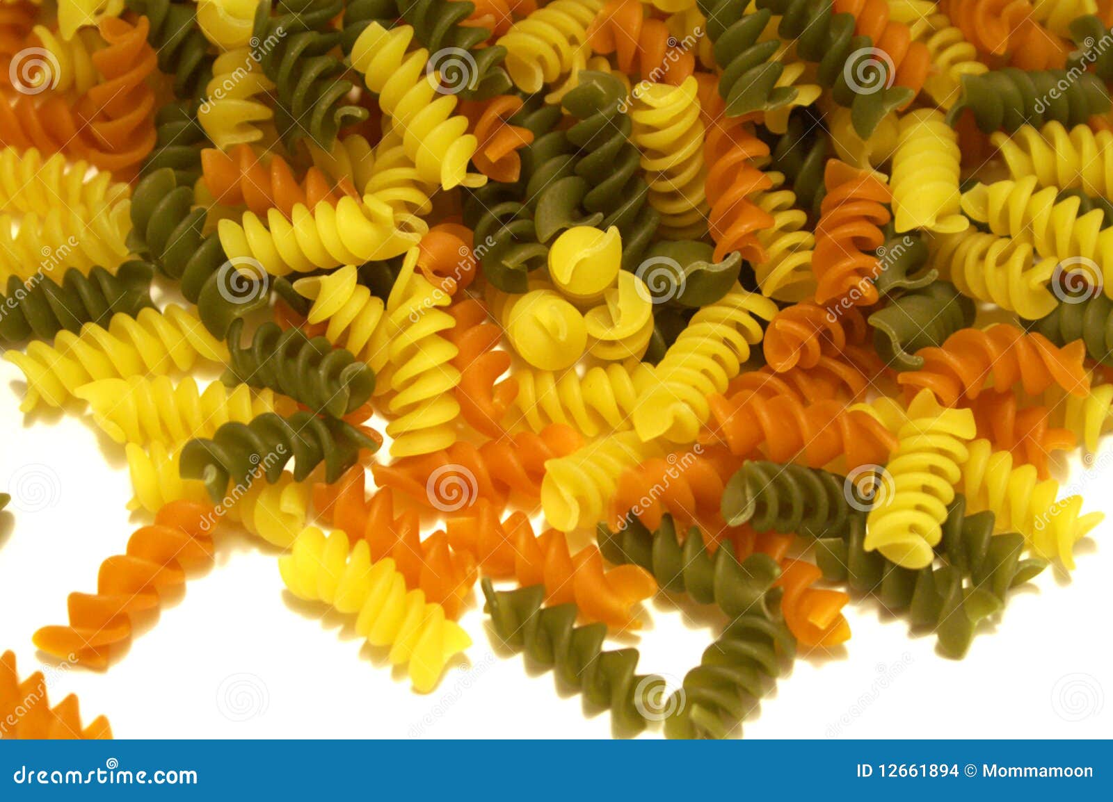 Spiral Pasta stock photo. Image of yellow, tasty, color - 12661894