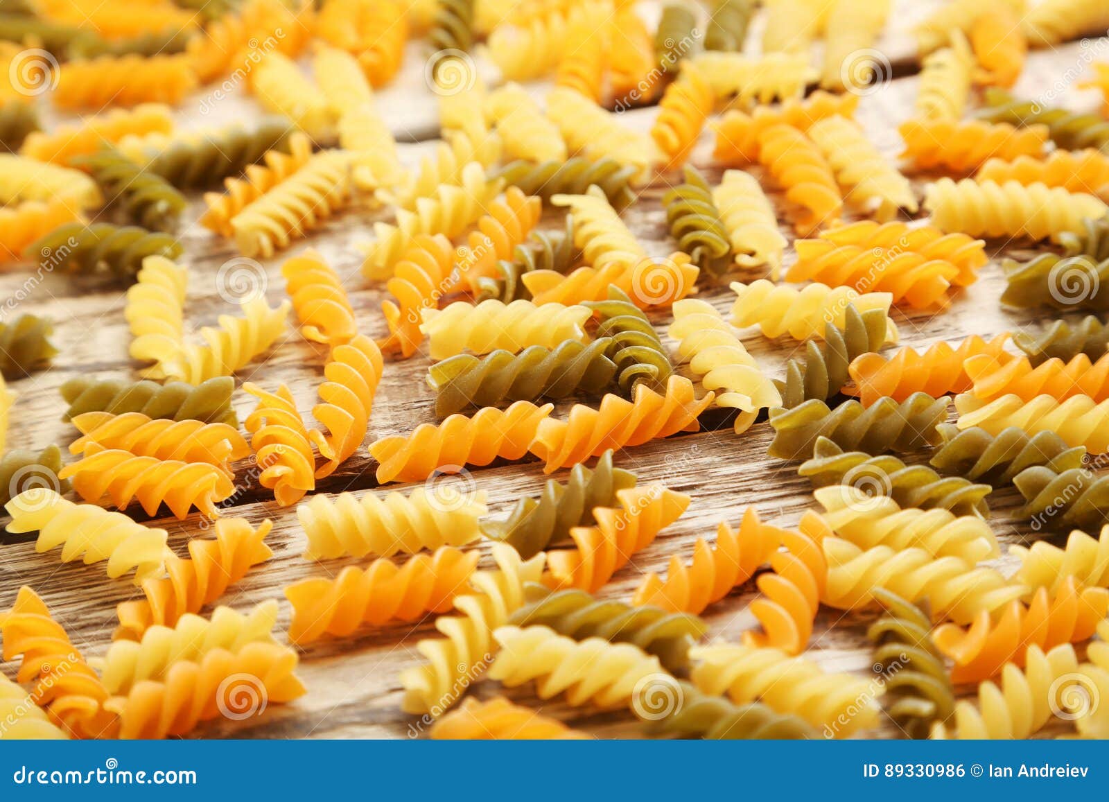 Spiral pasta stock photo. Image of wooden, delicious - 89330986