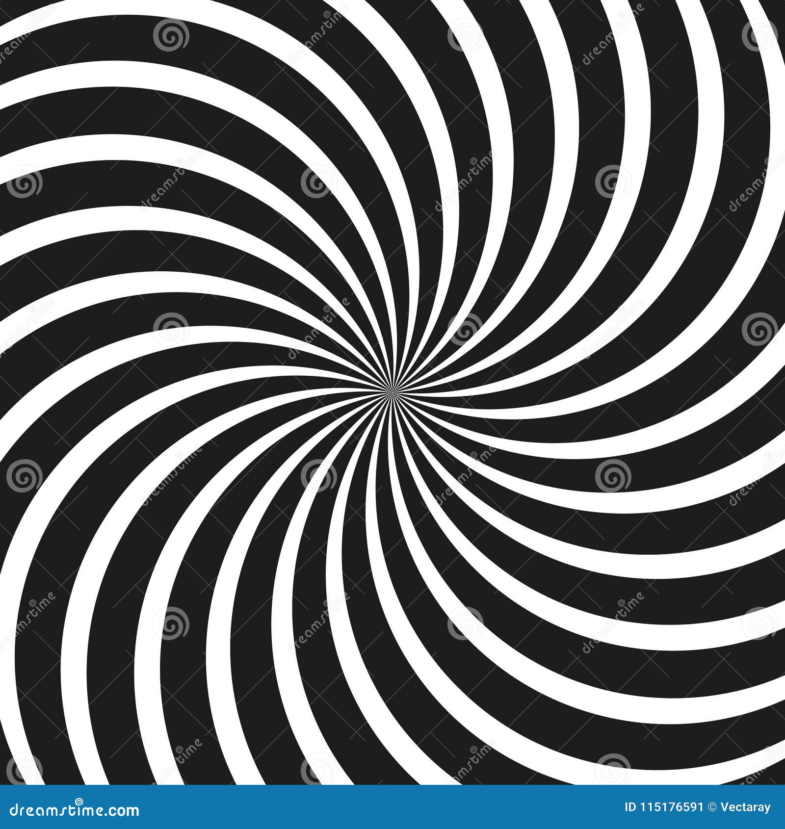 Spiral Pattern in Black and White Stock Vector - Illustration of black ...