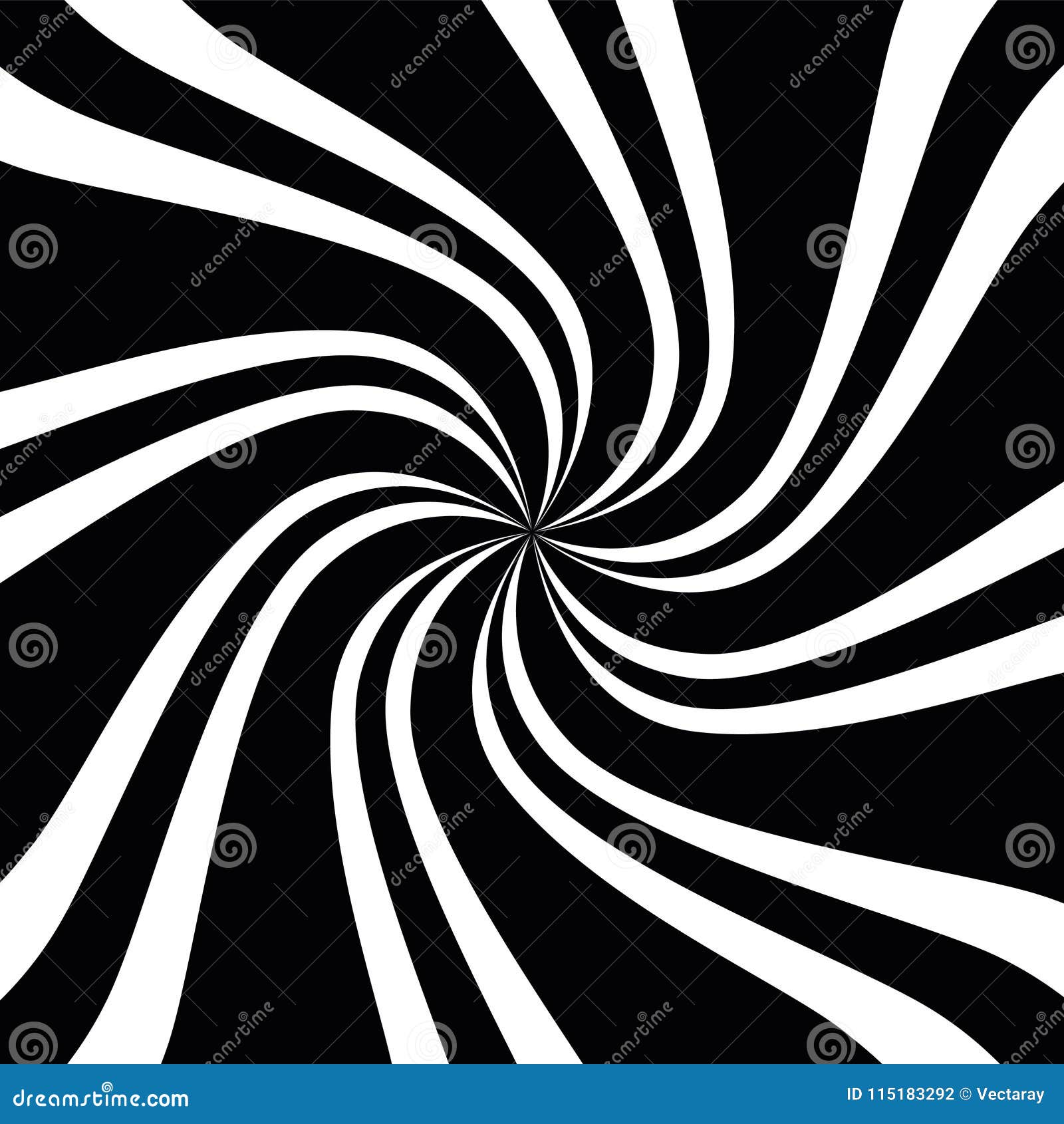 Spiral Pattern in Black and White Stock Vector - Illustration of ...