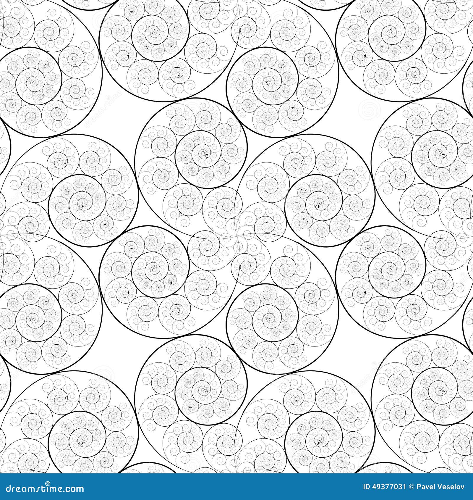 Spiral pattern stock vector. Illustration of repeat, element - 49377031