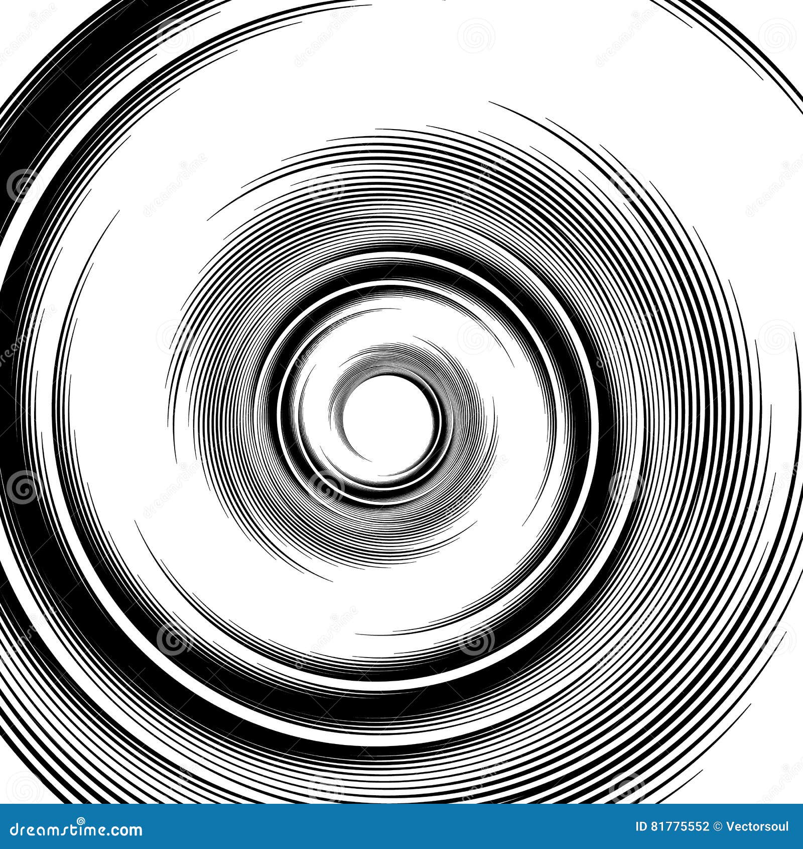 Spiral Pattern. Vortex, Volute Visual Effect - Abstract Monochro Stock ...