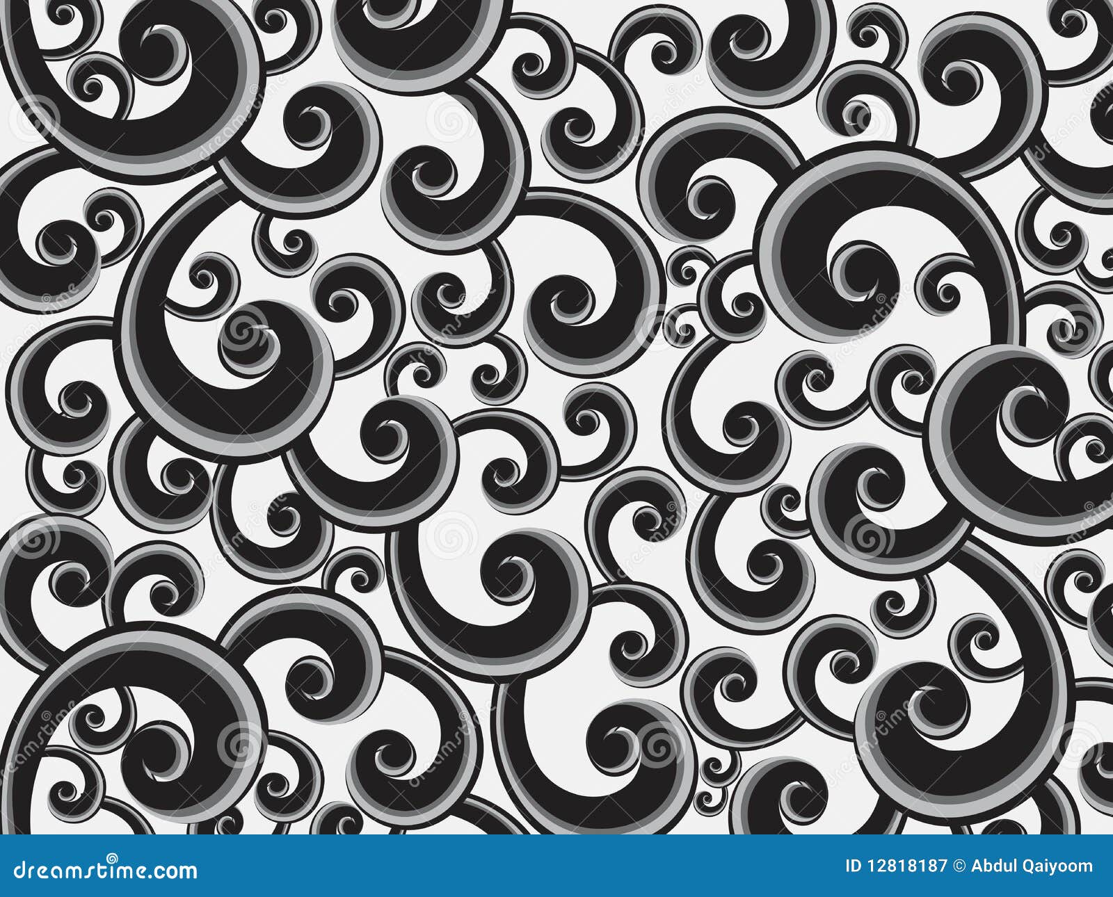 Spiral Pattern Wallpaper with Background Stock Vector - Illustration of ...