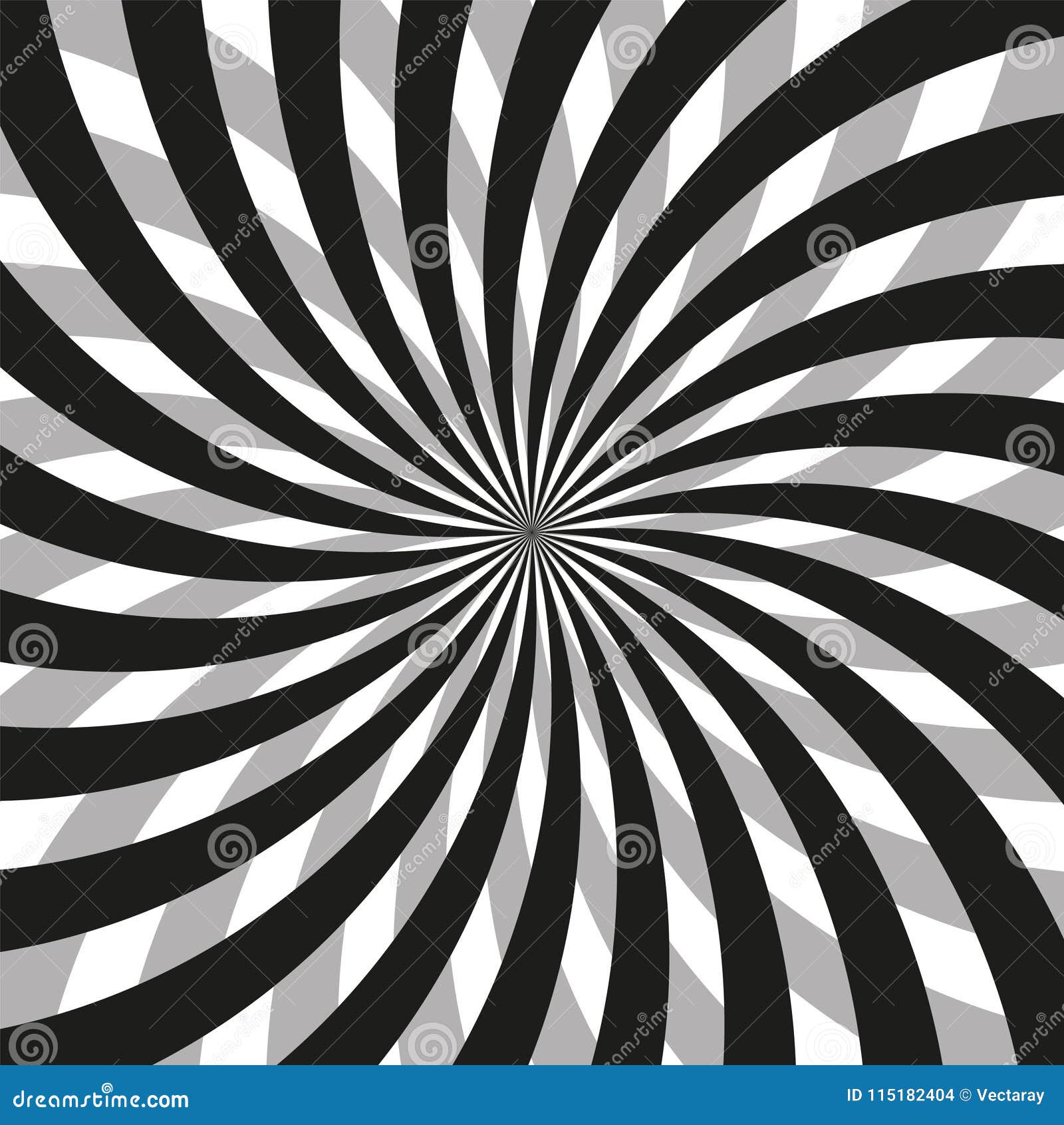 Spiral Patterns in Black and White Stock Illustration - Illustration of ...