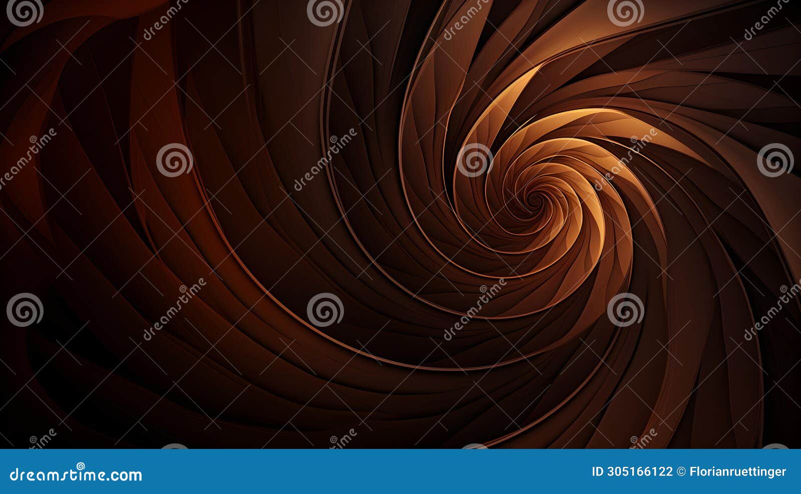 Dark Brown Psychedelic Spiral Pattern. Hypnotic Abstract Background ...