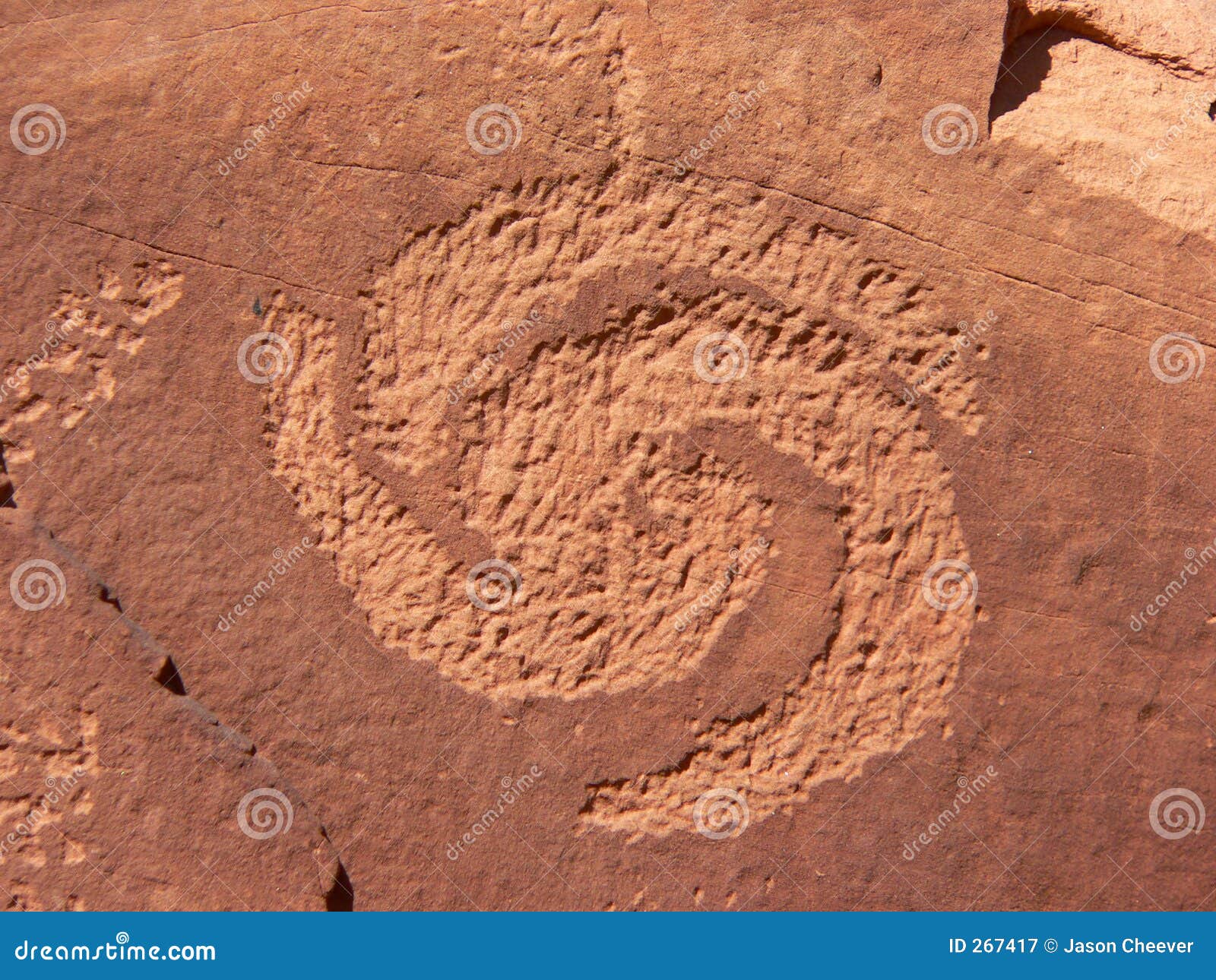 Spiral Petroglyph stock image. Image of ancient, indian - 267417