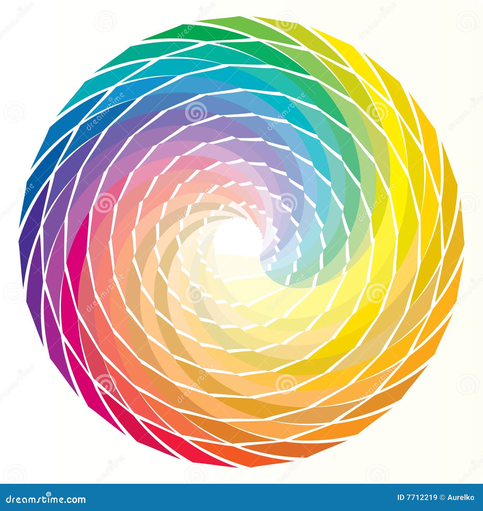 Spiral rainbow stock vector. Illustration of cmyk, design - 7712219