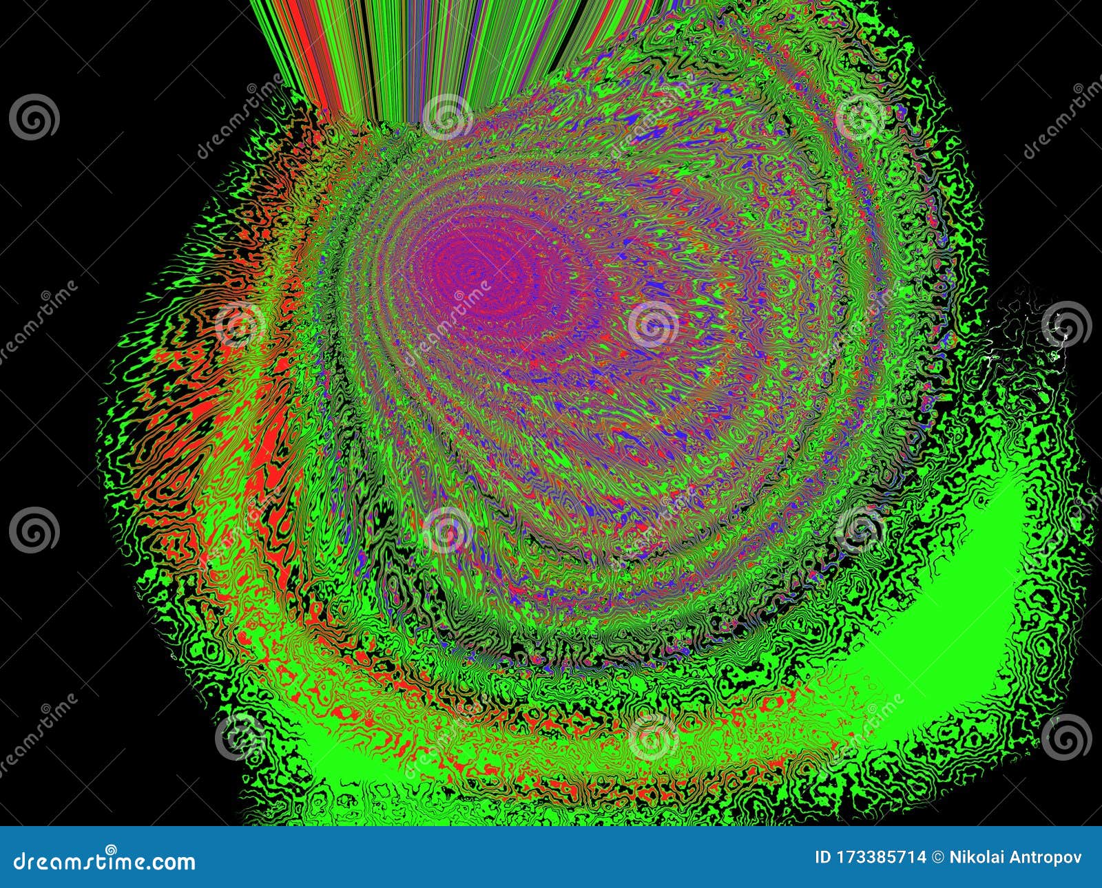 Spiral Rainbow. Multi-colored Structure on a Black Background Stock ...