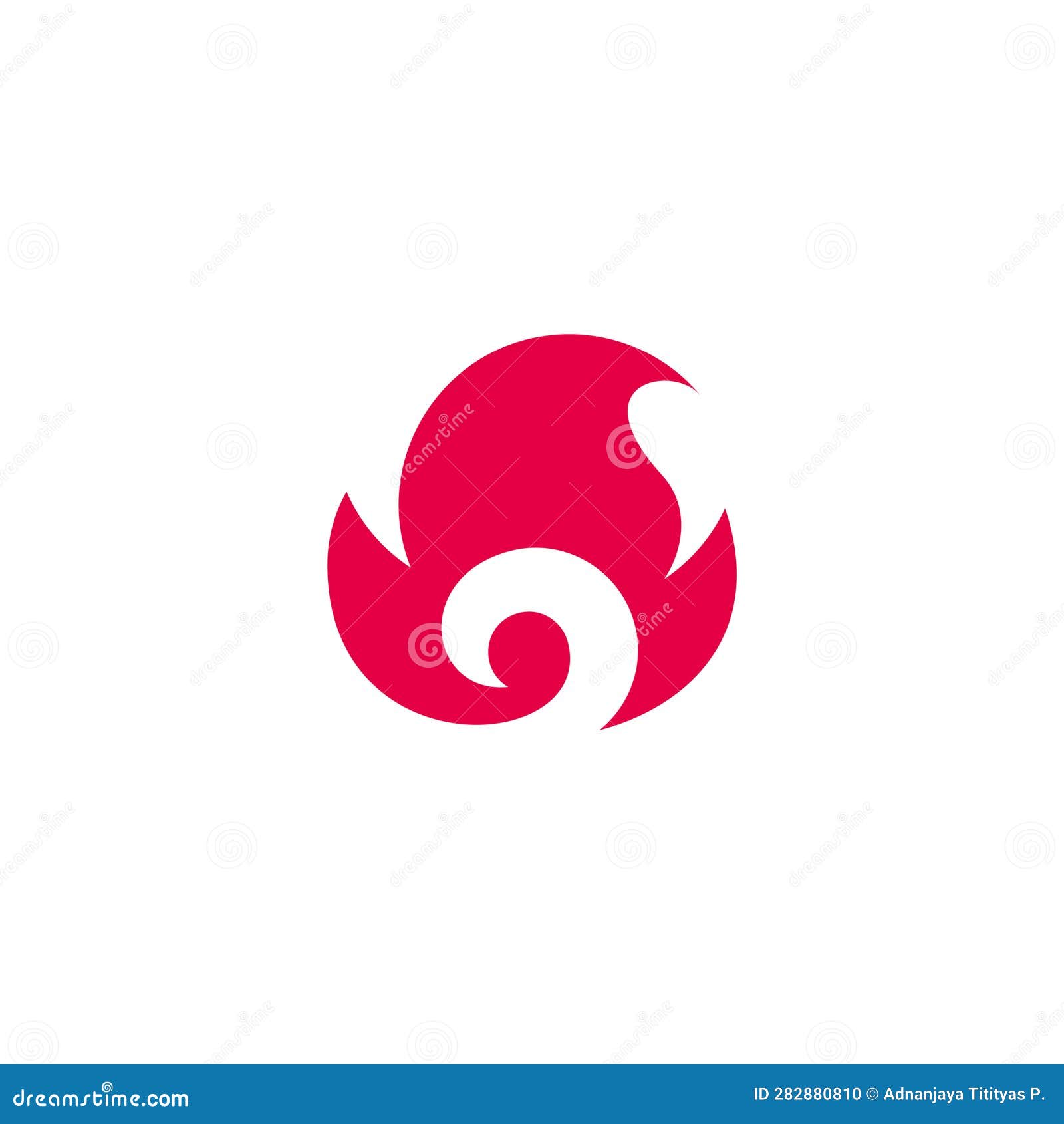 Spiral Red Flame Symbol Logo Vector Stock Vector - Illustration of ...