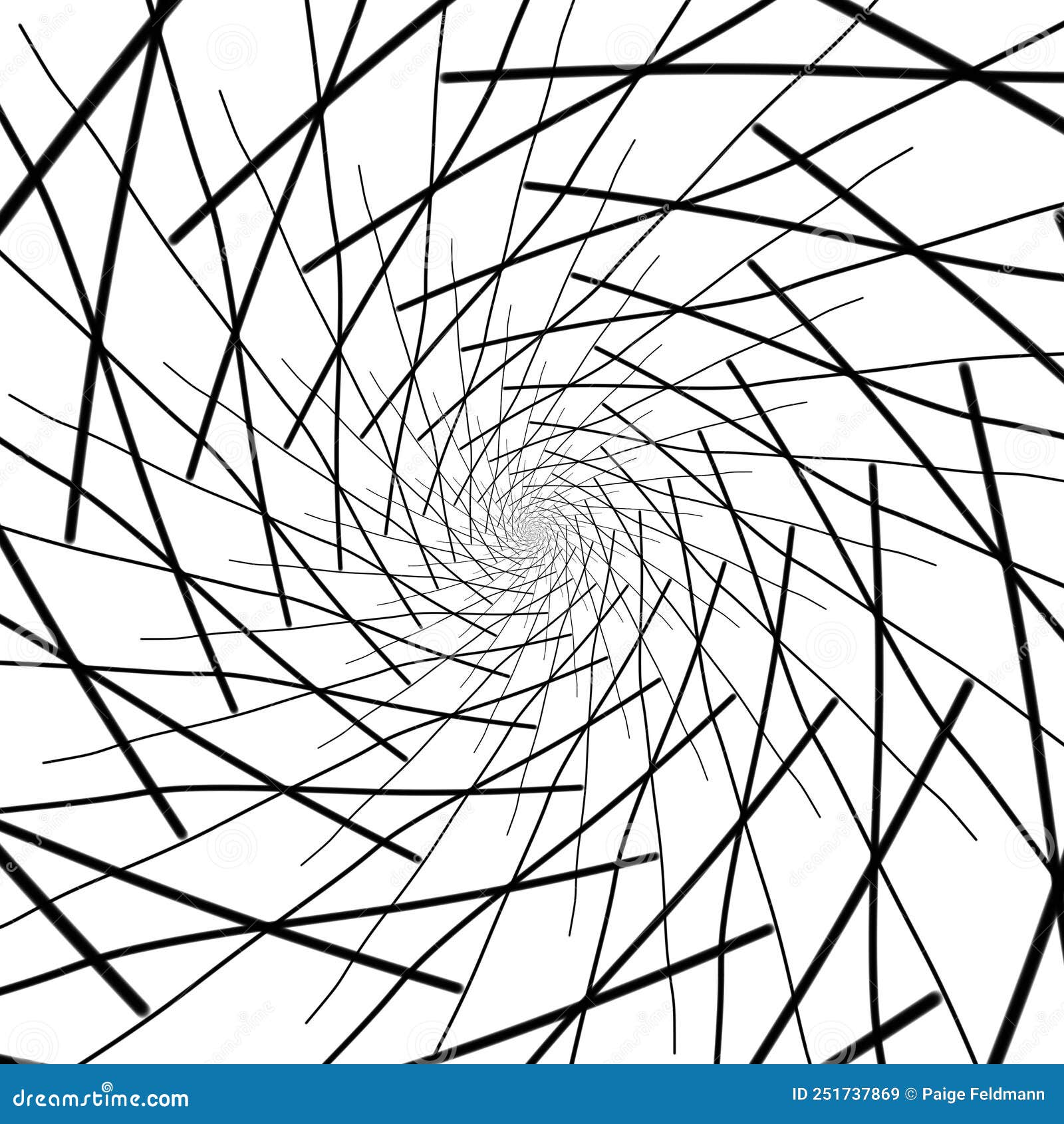 Spiral Repeating Black and White Pattern Graphic Stock Illustration ...