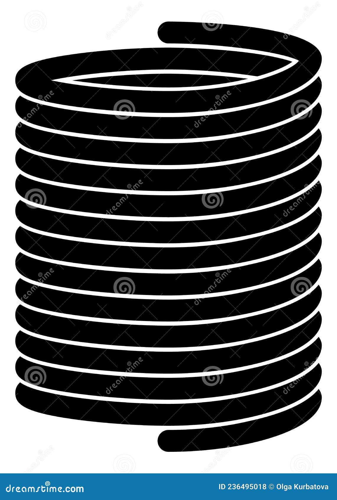 Coil Of Metal Steel Barbed Wire With Thorns Cartoon Vector ...