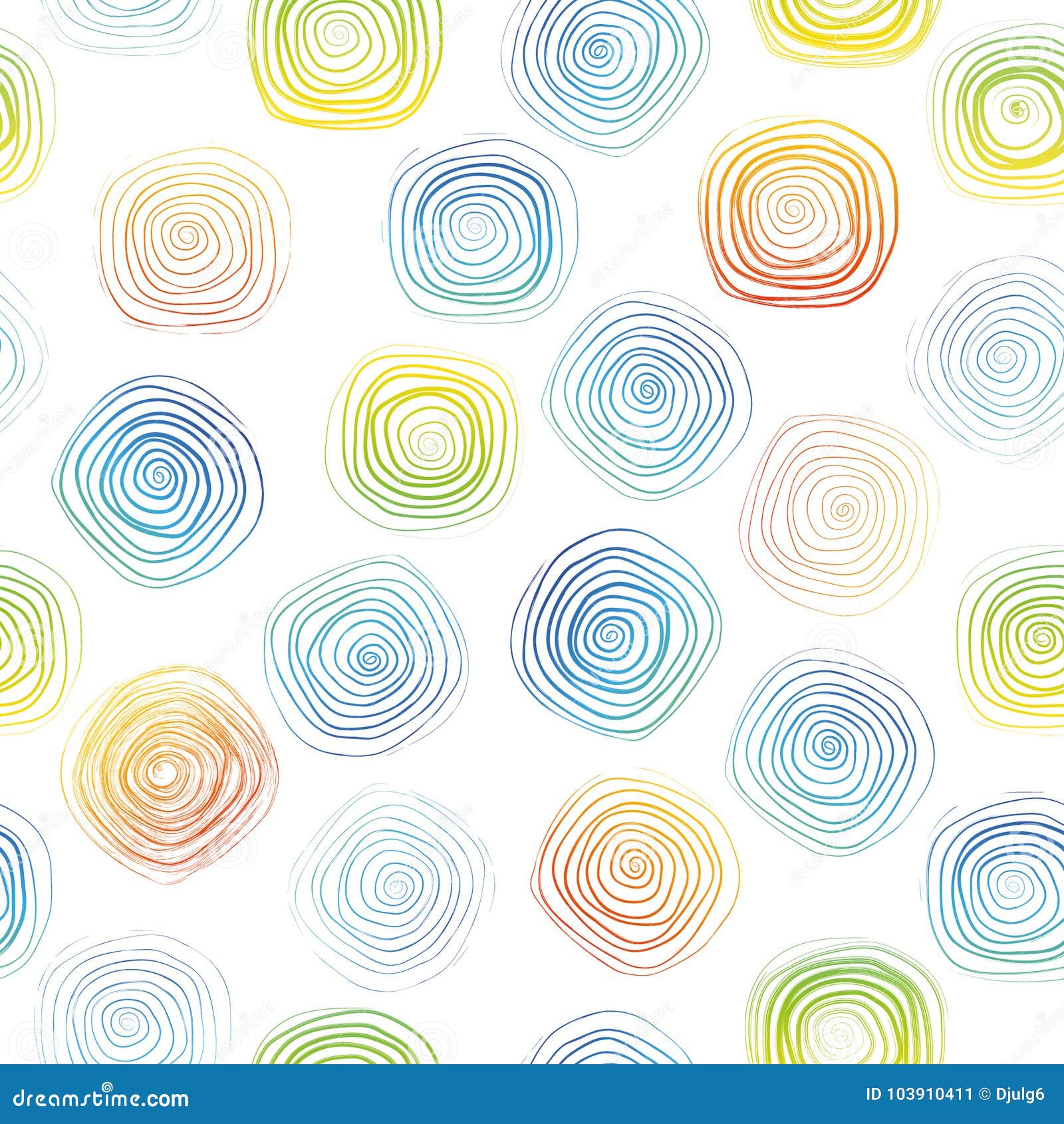 Spiral Seamless Background. Vector Pattern with Spirals. Vector ...