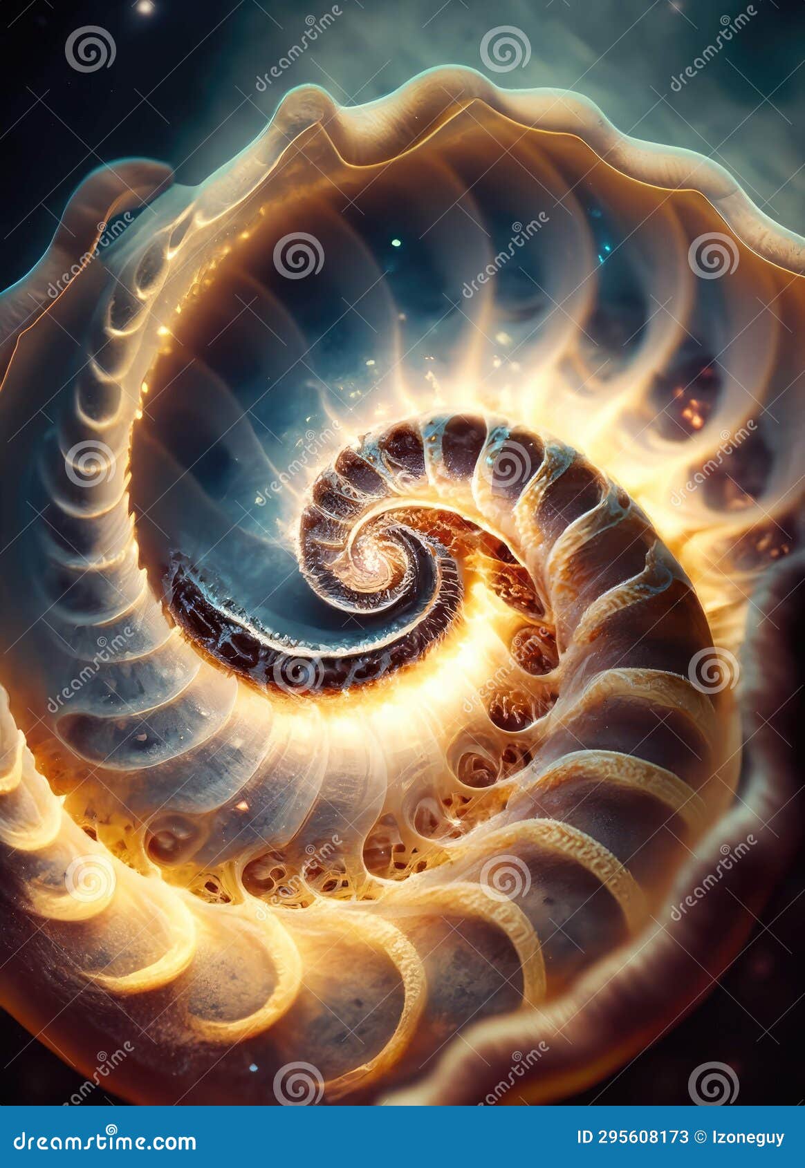 Spiral Seashell Sketch Illustration | CartoonDealer.com #51012912