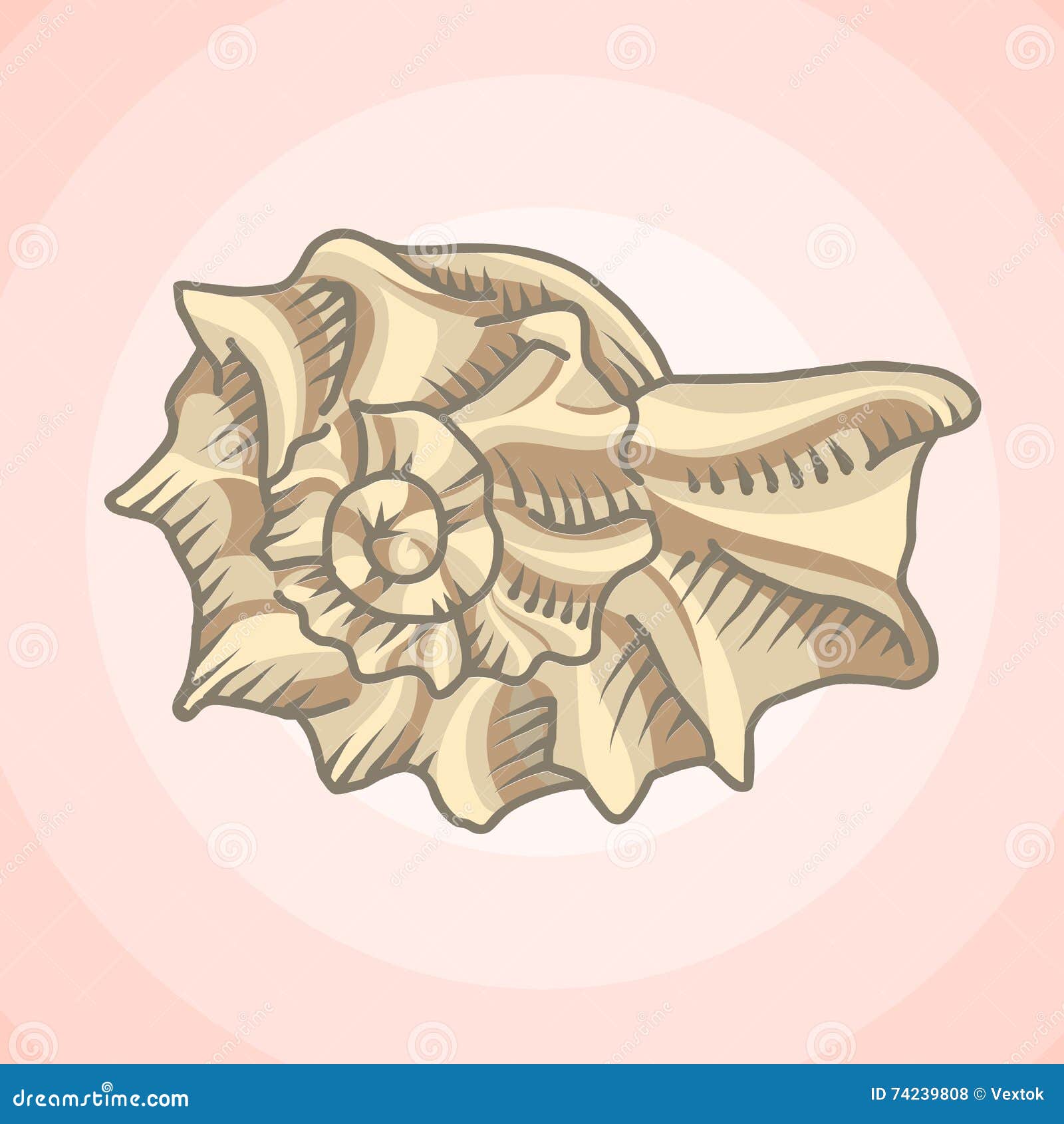 Spiral Seashell In One Continuous Line Drawing Style For Logo Or Emblem ...