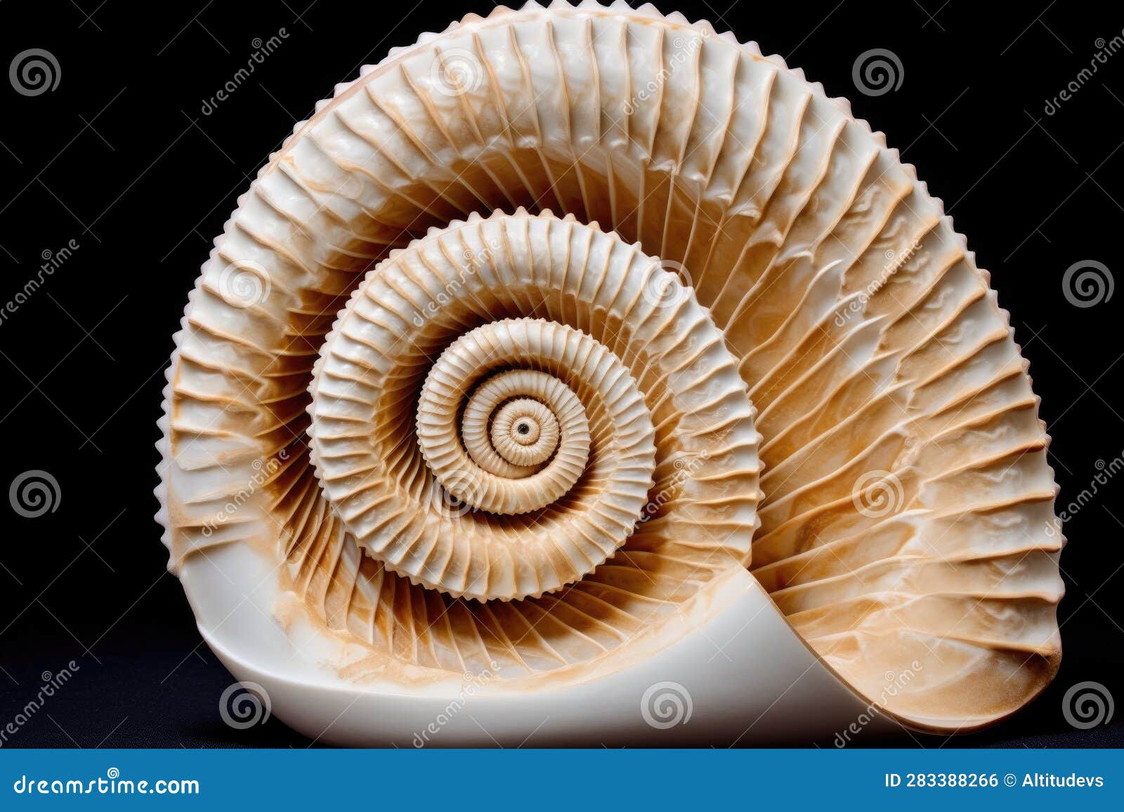 Spiral Seashell Showcasing Fibonacci Sequence Stock Photo - Image of ...