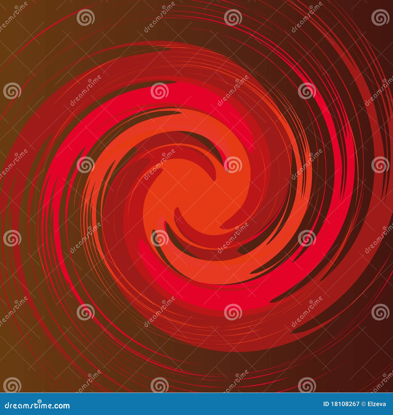 Spiral Shape On White. Curved Lines Rotating From A Centric Poin Vector ...