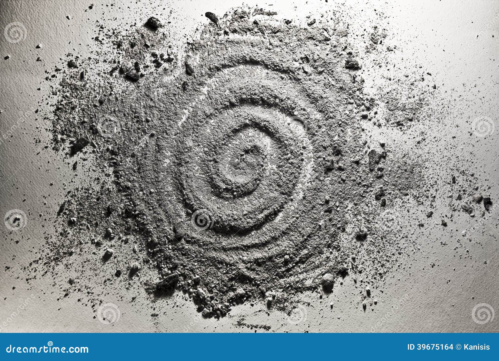 Spiral shape made of ash stock illustration. Illustration of background ...