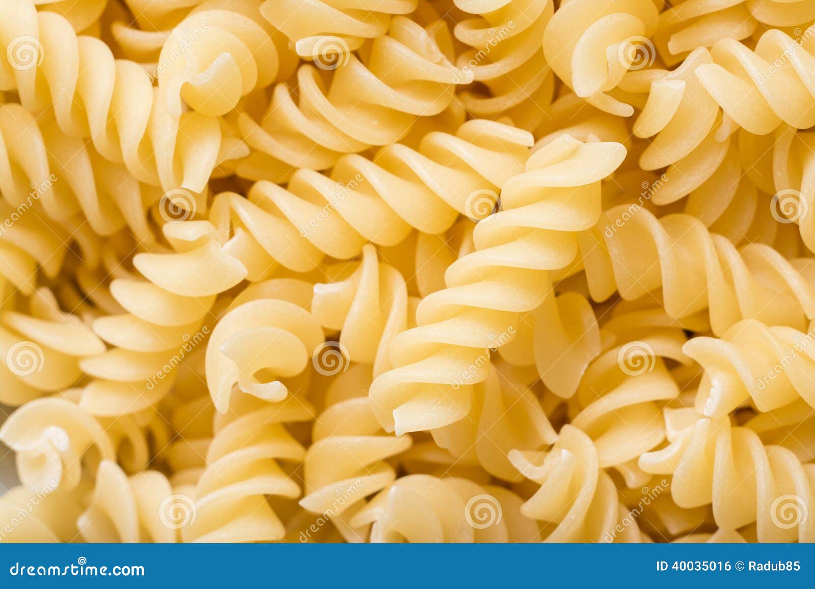 Spiral Shaped Italian Pasta Stock Photo - Image of pasta, food: 40035016