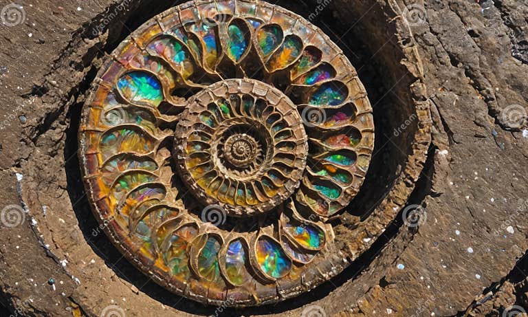 Spiral-shaped Object with Vibrant, Multicolored Pattern is Embedded in ...