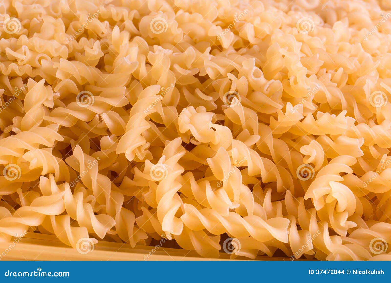 Spiral Shaped Pasta Closeup Stock Photo - Image of pasta, closeup: 37472844