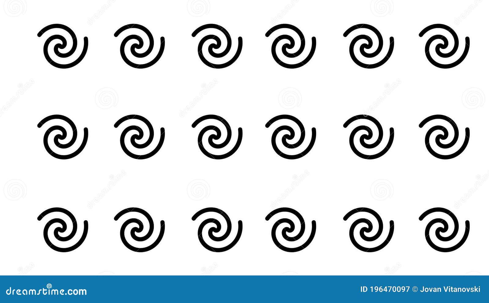 Spiral Shapes Animation on White Background Stock Video - Video of flow ...