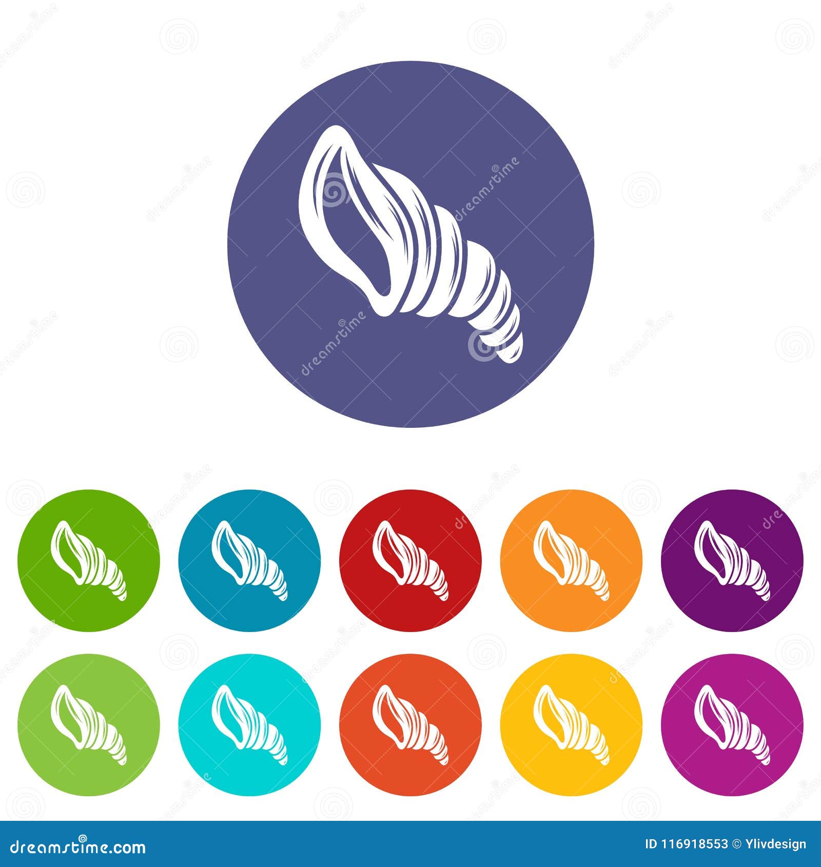 Spiral Shell Icon, Simple Style Stock Vector - Illustration of ...