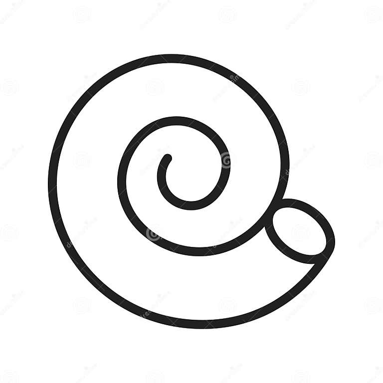 Spiral Shell Icon Vector Image. Suitable for Mobile Apps, Web Apps and Print Media. Stock Vector ...