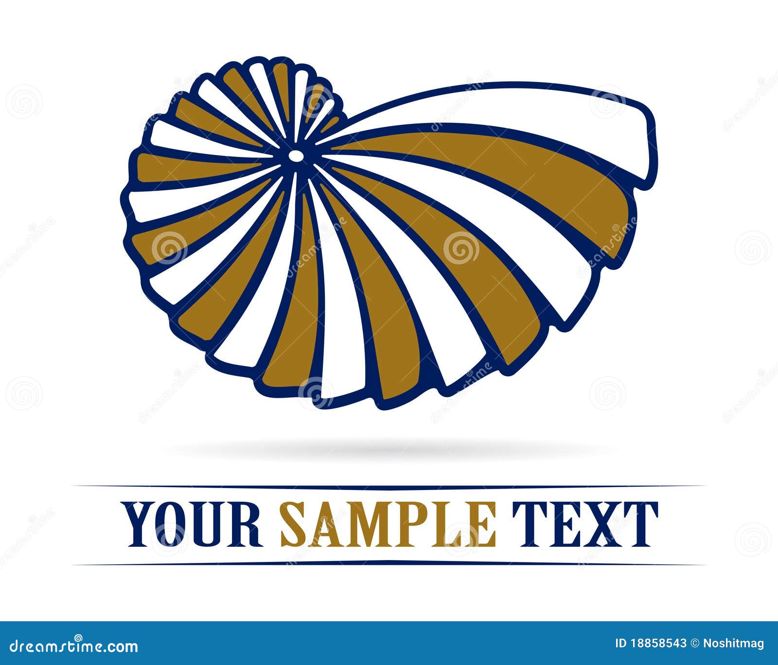 Spiral shell symbol stock vector. Illustration of mathematical - 18858543