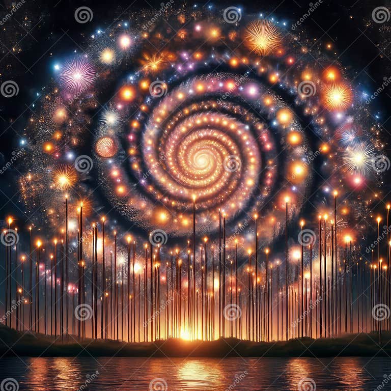 157 66. Spiral Shells_ Large, Spherical Fireworks that Stock ...