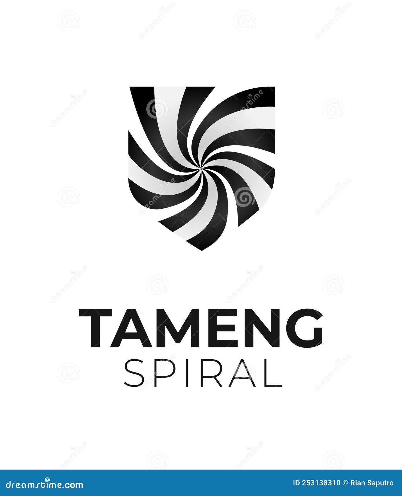 Spiral and shield logo stock vector. Illustration of diagram - 253138310